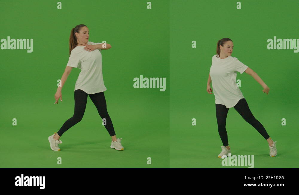 2-in-1 Split Green Screen Montage. Chroma Key. Multiple Split Screen ...