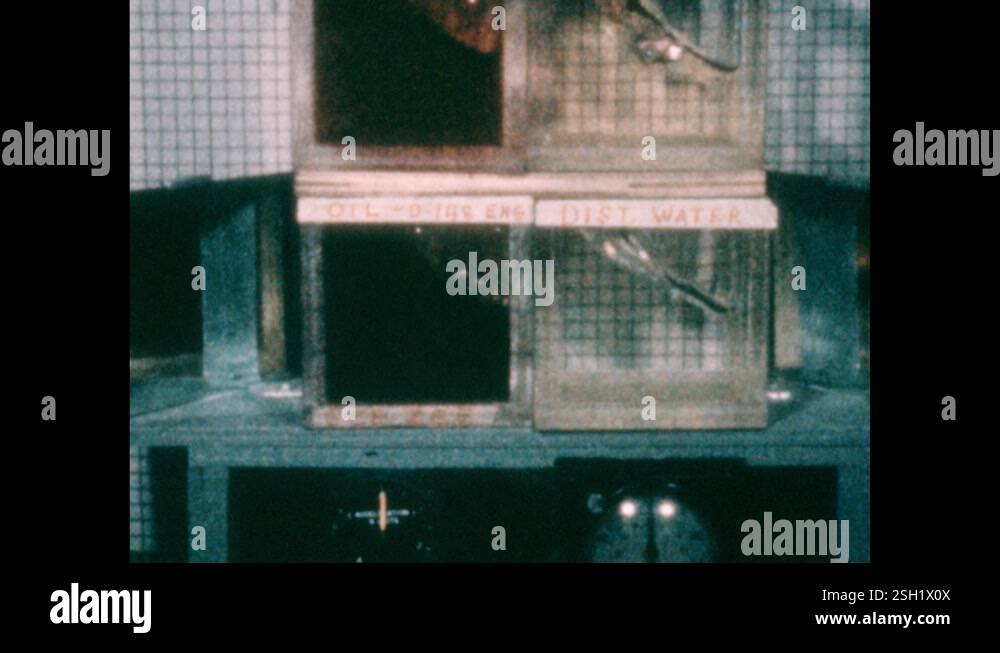 1960s: Clean and dirty water bubbles and floats in zero-gravity tanks ...