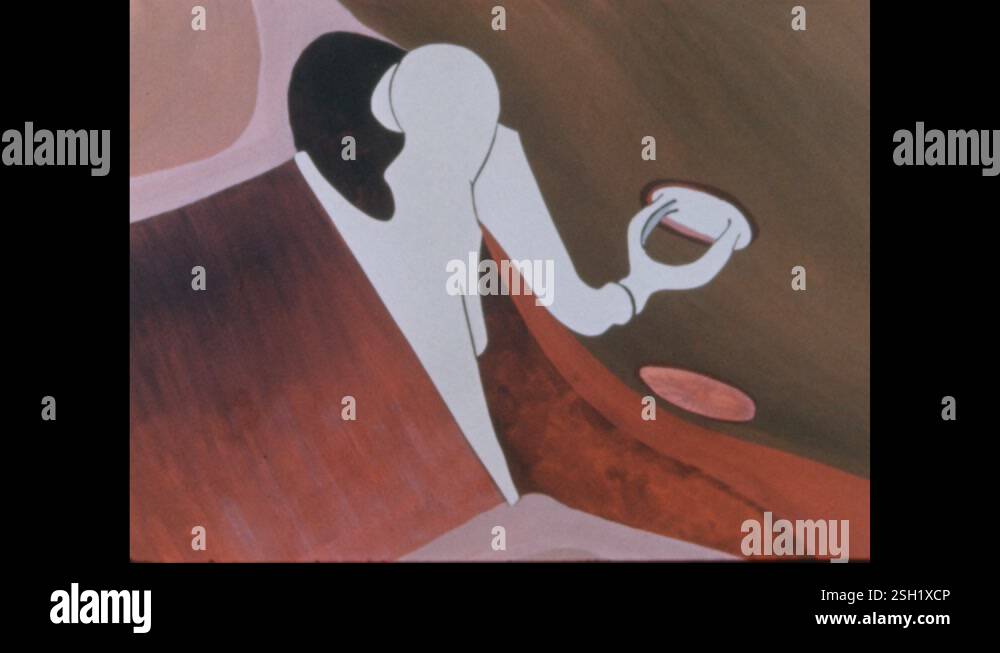 1950s: Diagram of human middle ear, ear drum pulsates, ossicles ...