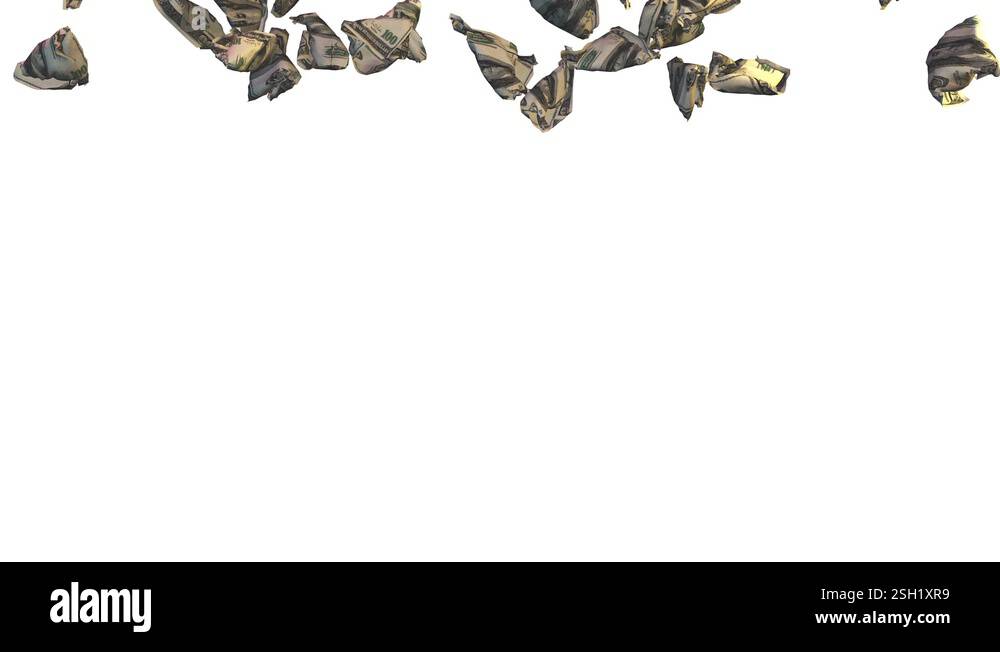 Crumpled Dollars falling, video transition Stock Video Footage - Alamy