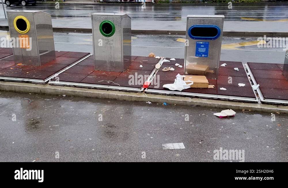 People recycling bins outside Stock Videos & Footage - HD and 4K Video ...