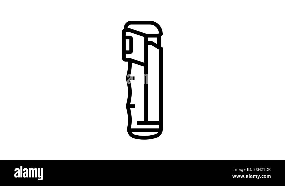 spray pepper line icon animation Stock Video Footage - Alamy