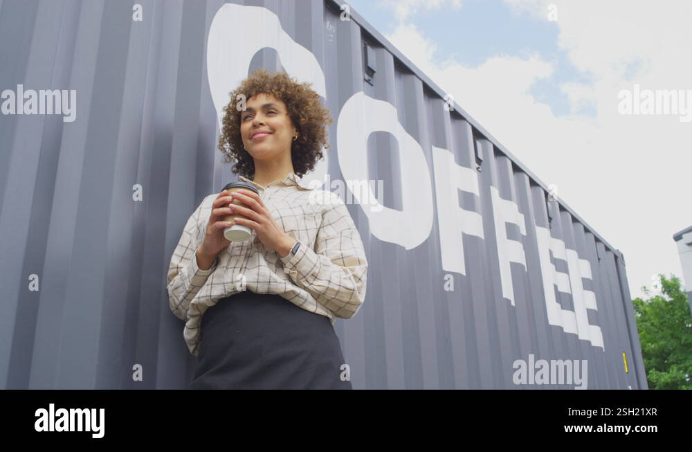 Portrait Of Female Owner Of Coffee Shop Or Distribution Business ...