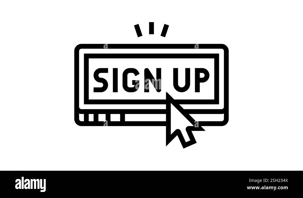 Account sign up icon Stock Videos & Footage - HD and 4K Video Clips - Alamy