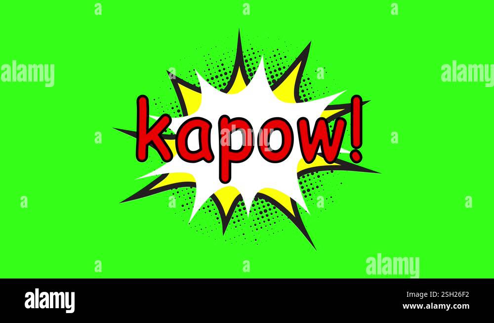 Kapow comic word Stock Videos & Footage - HD and 4K Video Clips - Alamy