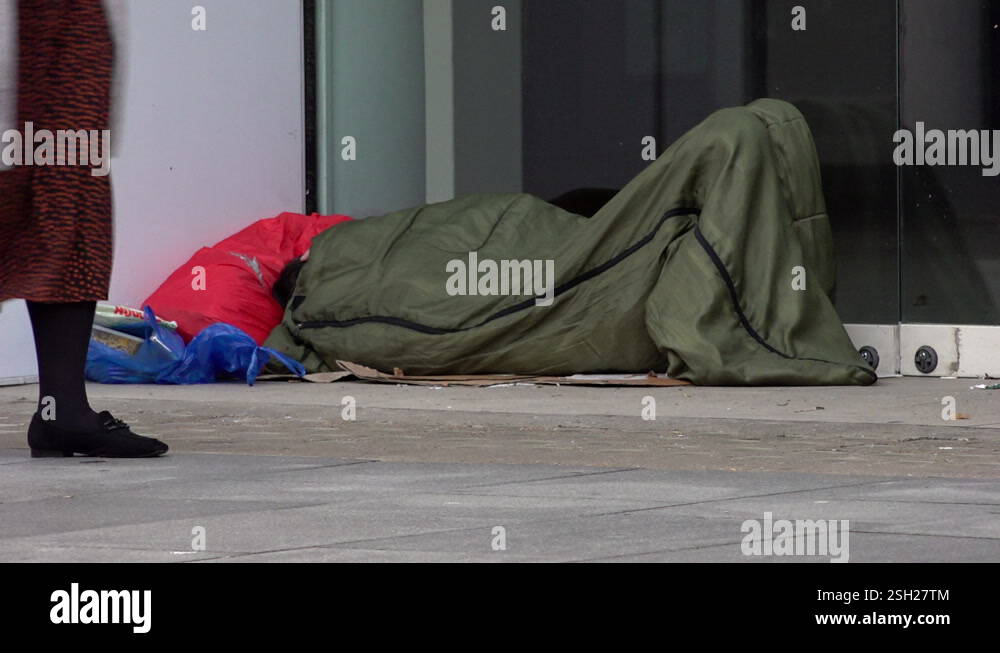 Homeless man sleeping in doorway Stock Videos & Footage - HD and 4K ...