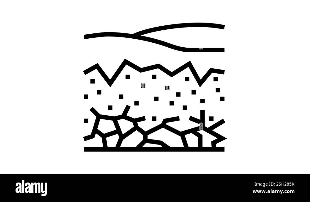 dry river line icon animation Stock Video Footage - Alamy