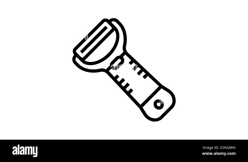 peeler potato line icon animation Stock Video Footage - Alamy