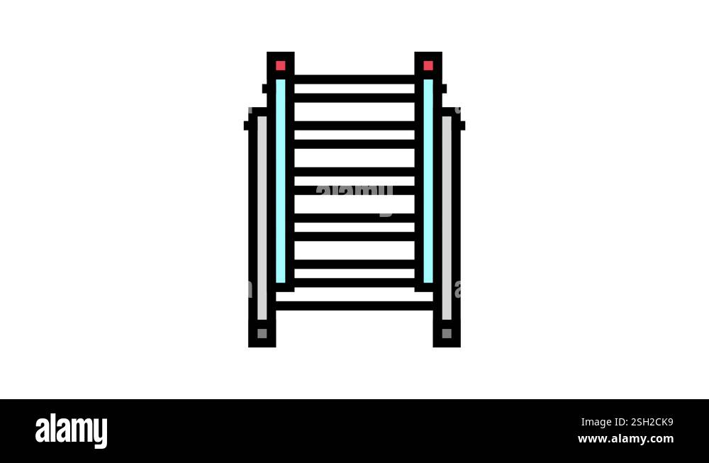 ladder equipment color icon animation Stock Video Footage - Alamy