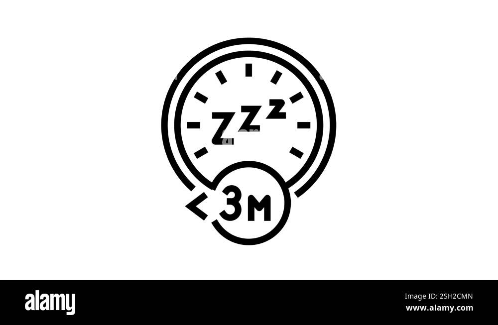 short term insomnia line icon animation Stock Video Footage - Alamy