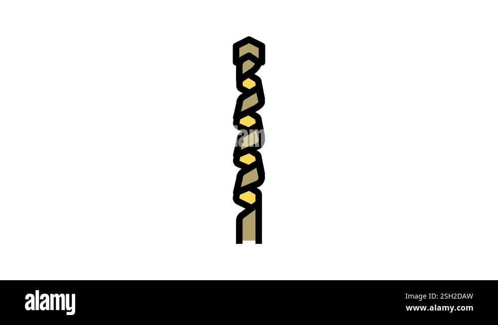 masonry drill bit color icon animation Stock Video Footage - Alamy