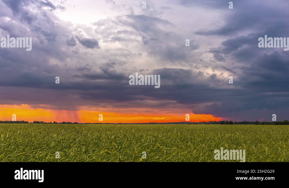 Dramatic sunset rain in distance Stock Videos & Footage - HD and 4K ...