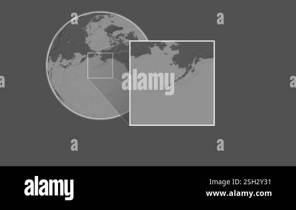 Akutan Island. Presentation of the location on a bilevel elevation map ...
