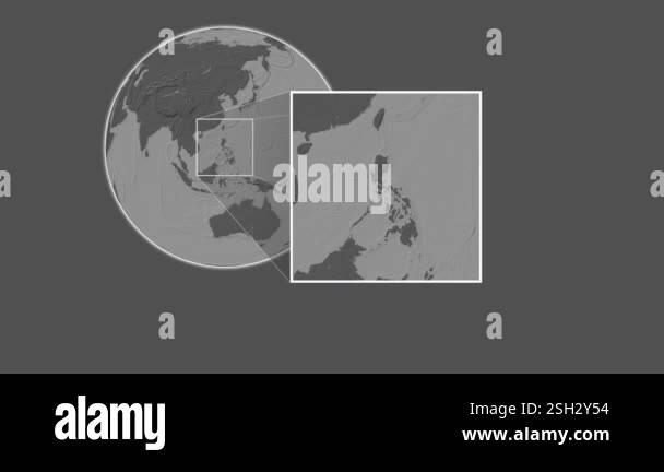 Alabat Island. Presentation of the location on a bilevel elevation map ...