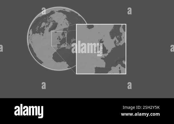 Anglesey Island. Presentation of the location on a bilevel elevation ...