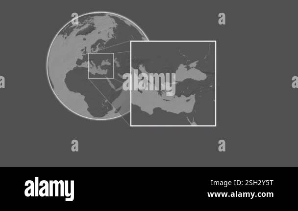 Avsa Adasi Island. Presentation of the location on a bilevel elevation ...