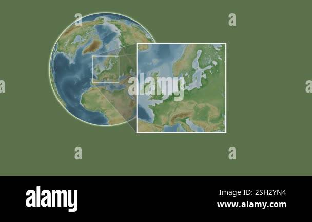 Arro Island. Presentation of the location on a colored elevation map ...