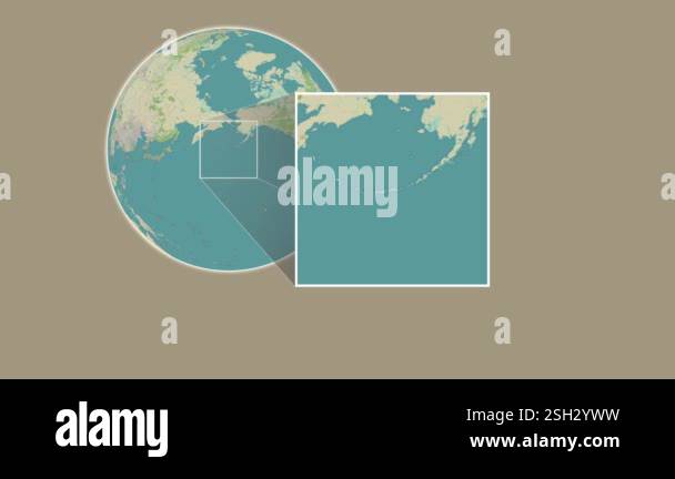 Atka Island. Presentation of the location on a OpenStreet map using a ...
