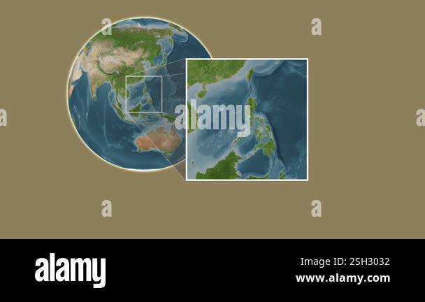 Ambil Island. Presentation of the location on a satellite map using a ...