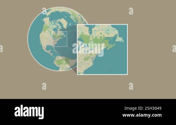 Arrowsic Island. Presentation of the location on a OpenStreet map using ...