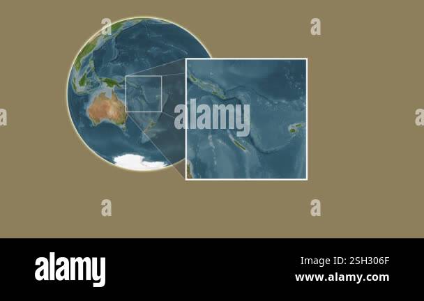 Aore Island. Presentation of the location on a satellite map using a ...