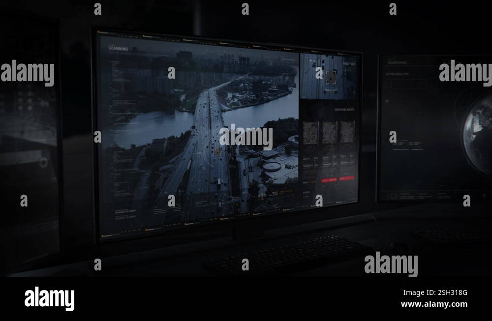 Spying on a Target's Location. Following a Car with a Drone. Computer ...