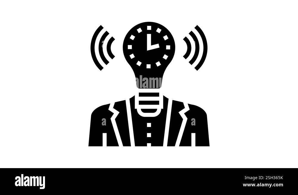 think light bulb glyph icon animation Stock Video Footage - Alamy