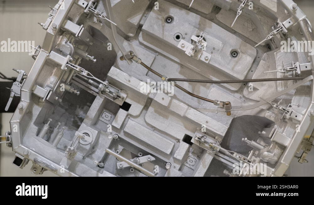 Rotational Molding Machine Manufacturing Cast Plastic Products Stock ...