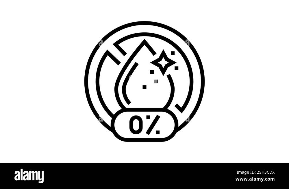 alcohol free cosmetic line icon animation Stock Video Footage - Alamy