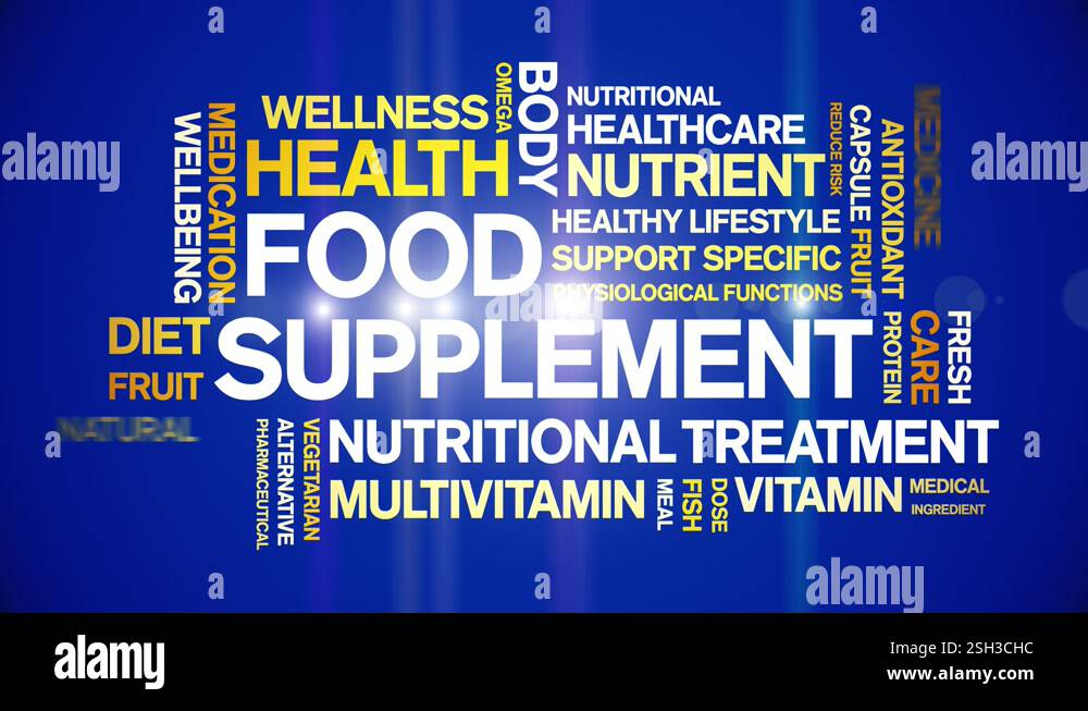 Food Supplement animated word cloud,animation kinetic typography ...