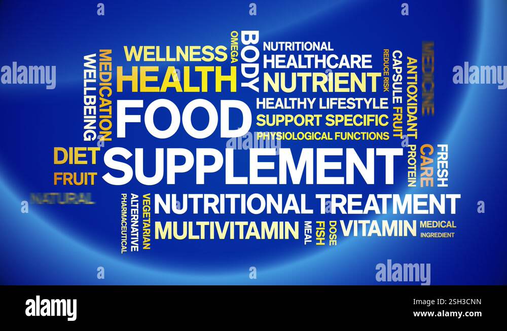 Food Supplement animated word cloud,animation kinetic typography ...
