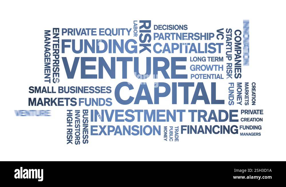 Venture Capital animated word cloud,animation kinetic typography ...
