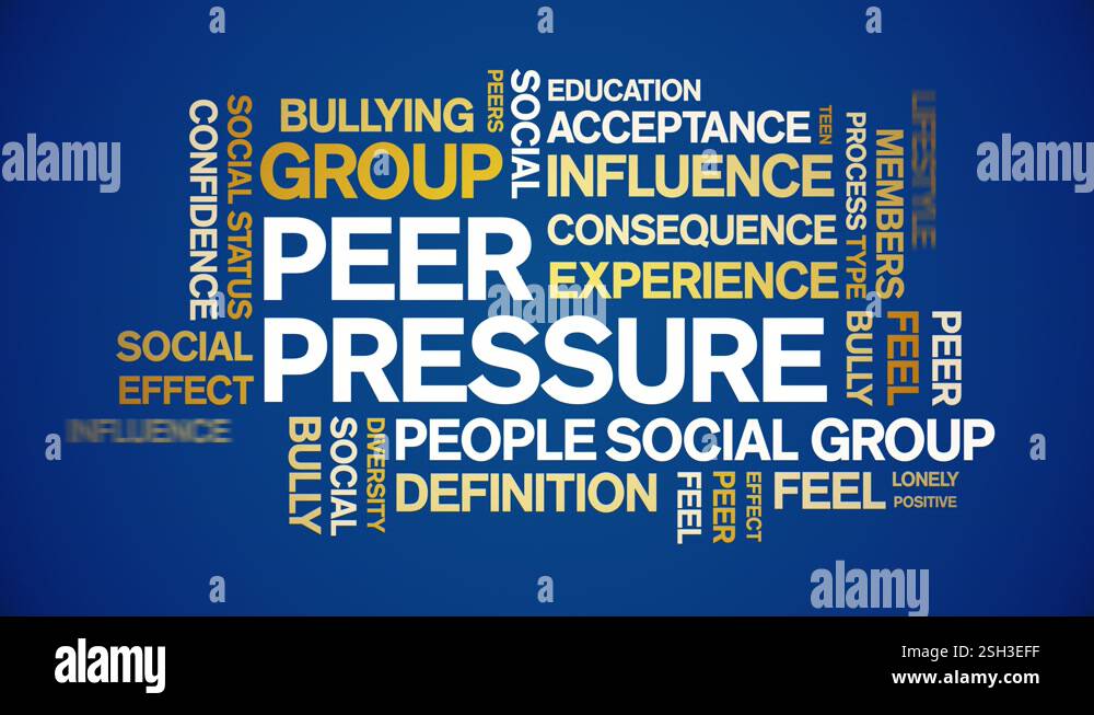 Peer Pressure animated word cloud,animation kinetic typography seamless ...