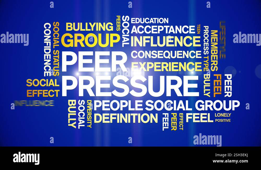 Peer Pressure animated word cloud,animation kinetic typography seamless ...