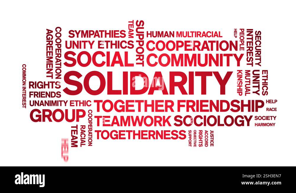 Solidarity animated word cloud,animation text kinetic typography ...