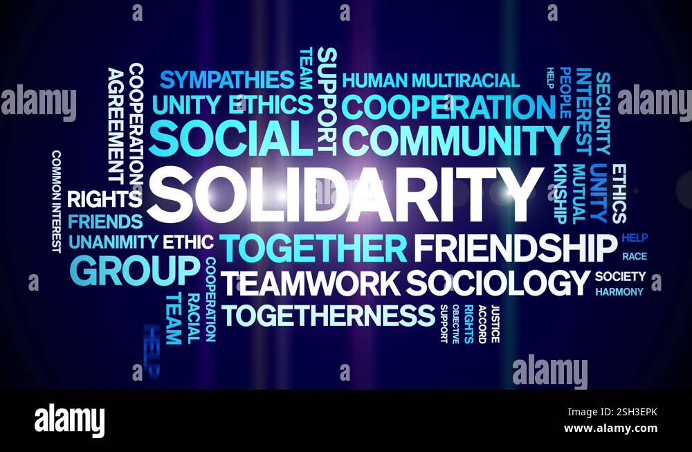 Solidarity animated word cloud,animation text kinetic typography ...