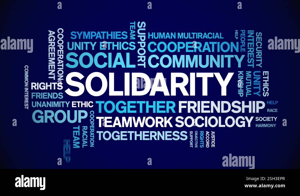 Solidarity animated word cloud,animation text kinetic typography ...