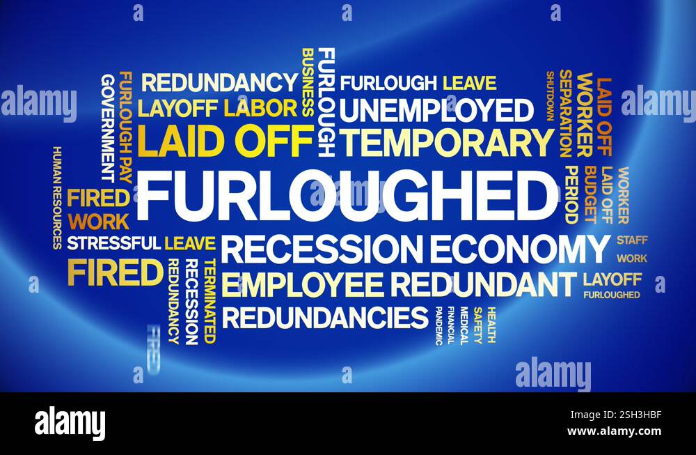 Furloughed animated word cloud,animation tag kinetic typography ...