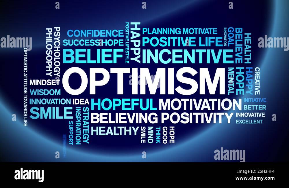 Optimism animated word cloud,animation text kinetic typography seamless ...