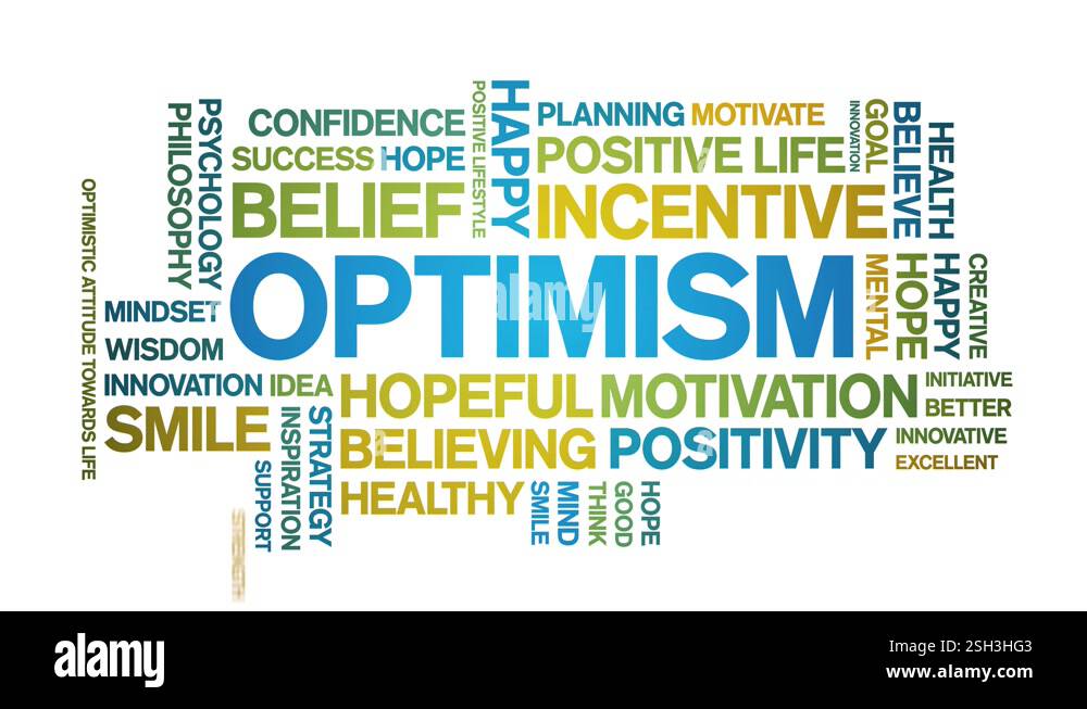 Optimism animated word cloud,animation text kinetic typography seamless loop Stock Video Footage ...