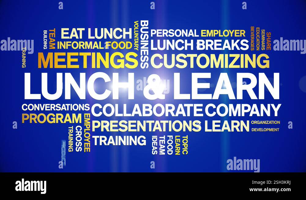 Lunch & learn animated word cloud,animation kinetic typography seamless ...