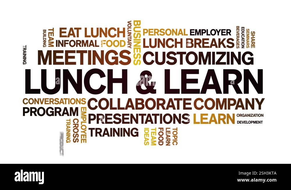Lunch & learn animated word cloud,animation kinetic typography seamless ...