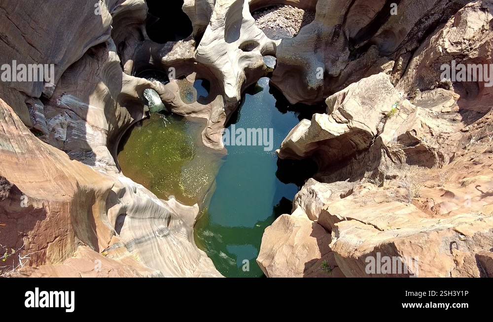 Bourke's Luck Potholes huge cylindrical pits in the sandstone bedrock ...