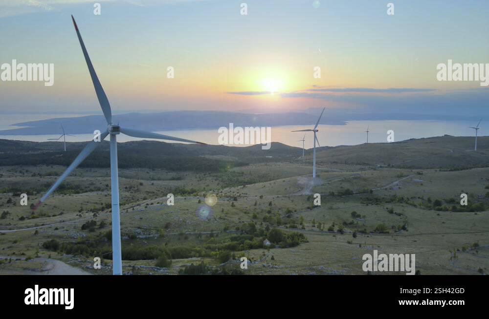 Onshore wind farm landscape Stock Videos & Footage - HD and 4K Video ...
