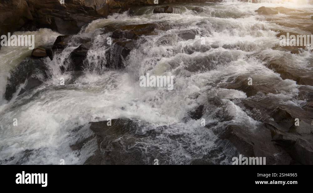 Probiy waterfall on Prut River in Yaremche City, Ivano-Frankivsk Oblast ...