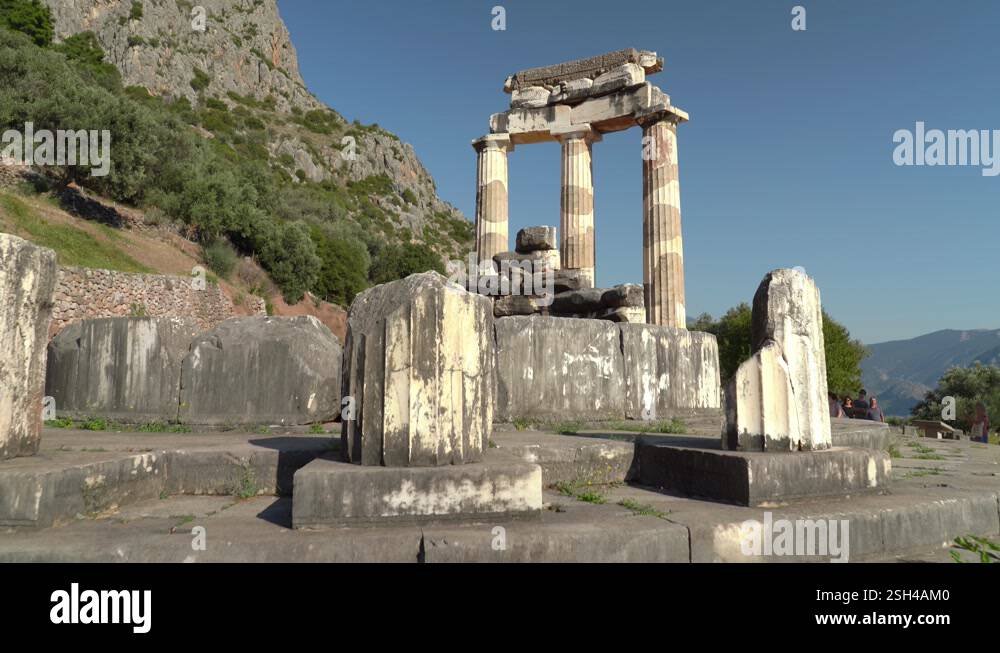 Tholos of Delphi - building stands 13.5 meters tall at the center of ...
