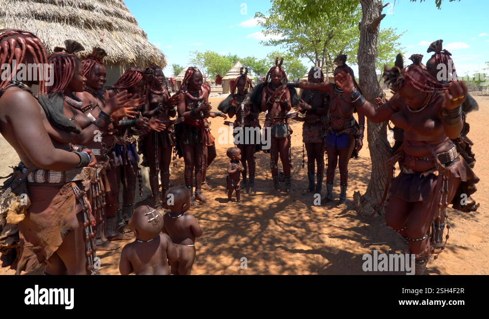 Himba nomadic tribe of Namibia Stock Video Footage - Alamy