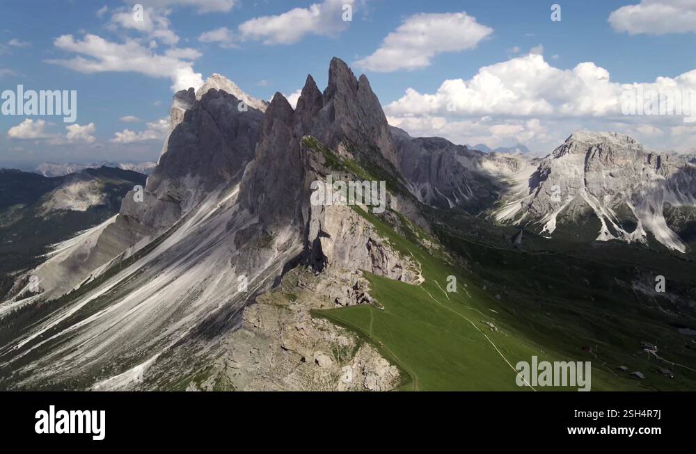 A large view of Seceda mountain in dolomites Stock Video Footage - Alamy