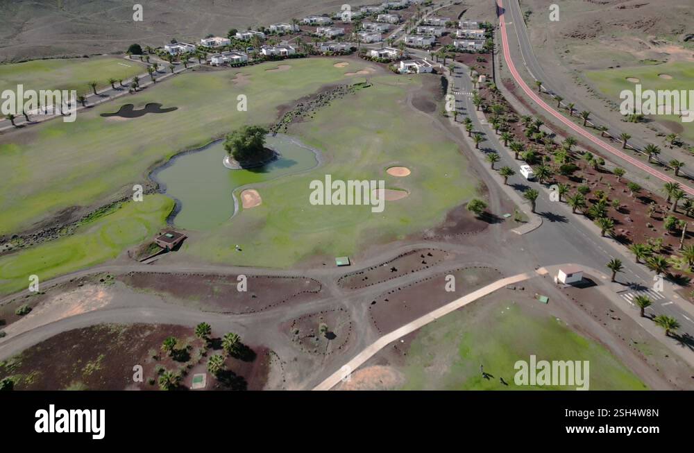 Hotel golf course in Fuerteventura, Spain. Near by Las Playitas town ...