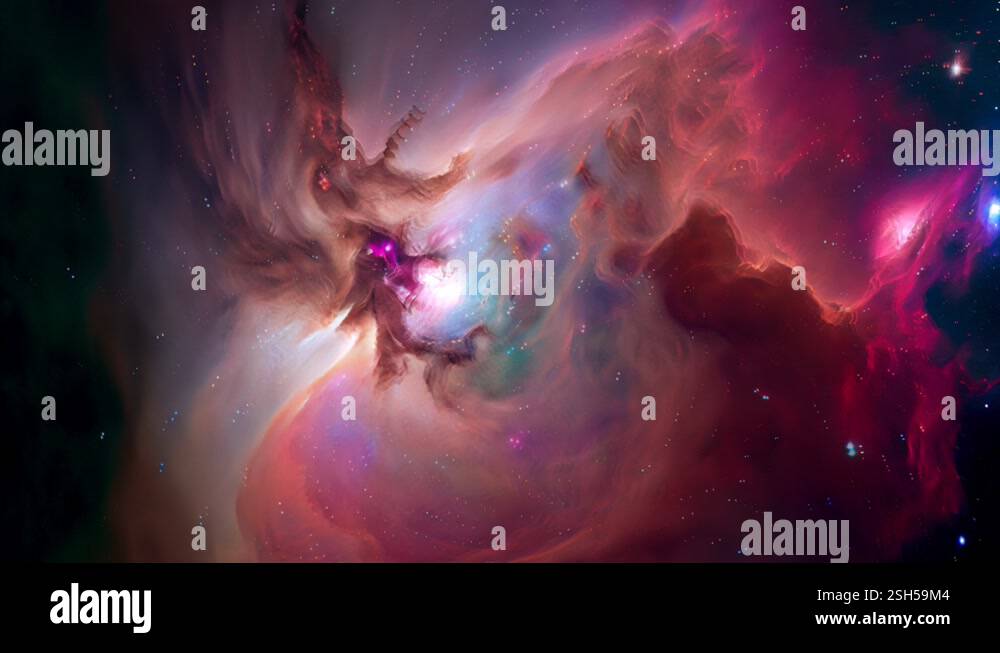 Space Nebula Colorful video moving stars space rotation nebula ...